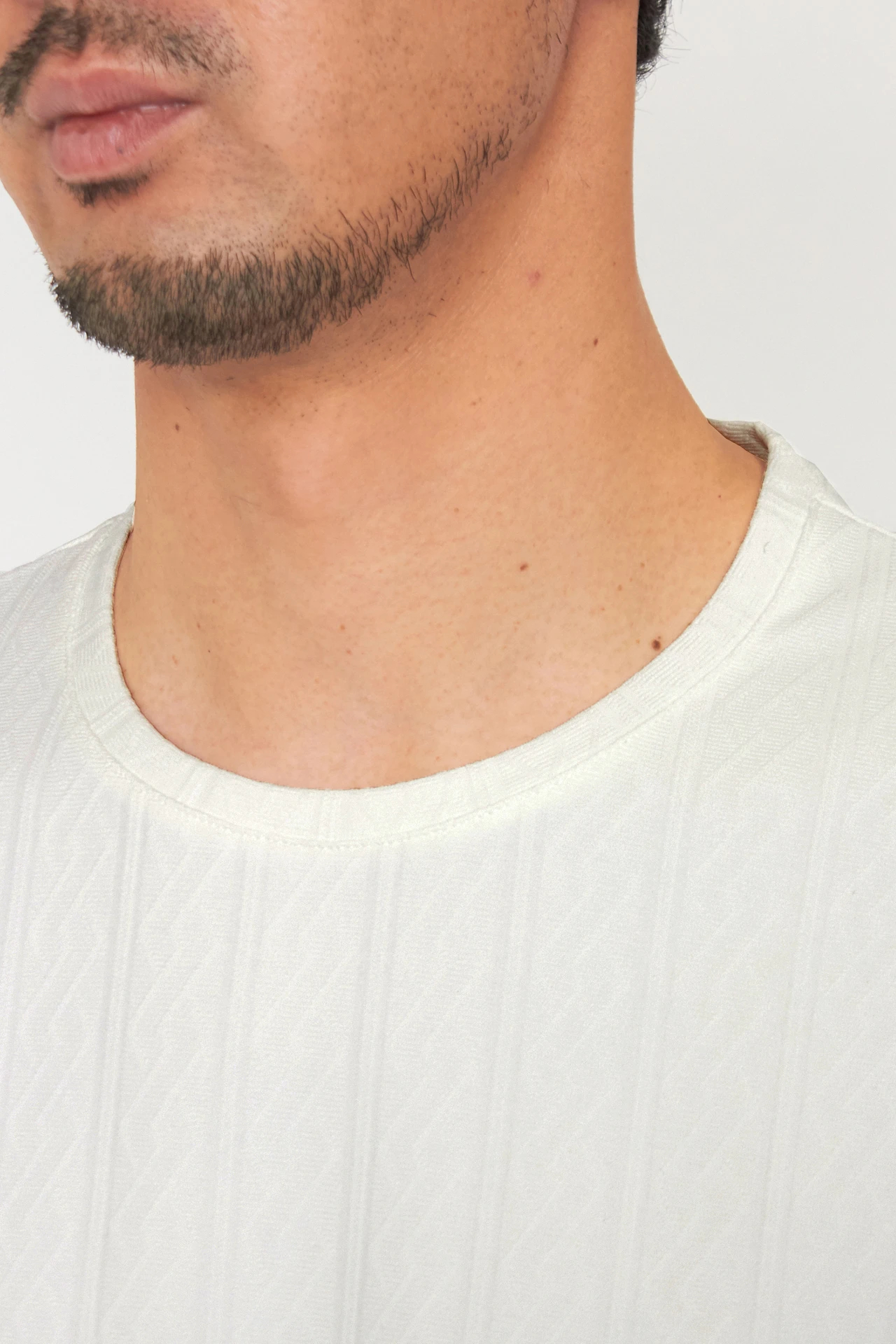 HIGH STREET∴ケーブル柄クルーネック半袖Tシャツ / HIGH STREET