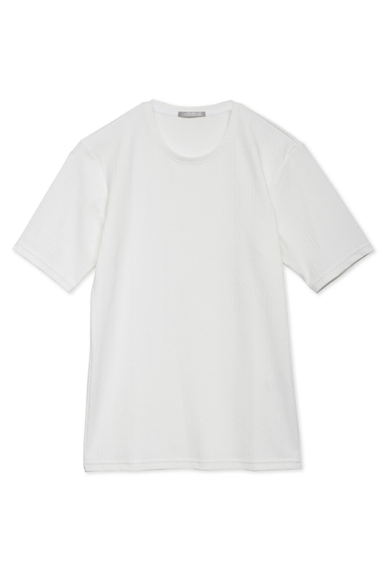 HIGH STREET∴ケーブル柄クルーネック半袖Tシャツ / HIGH STREET