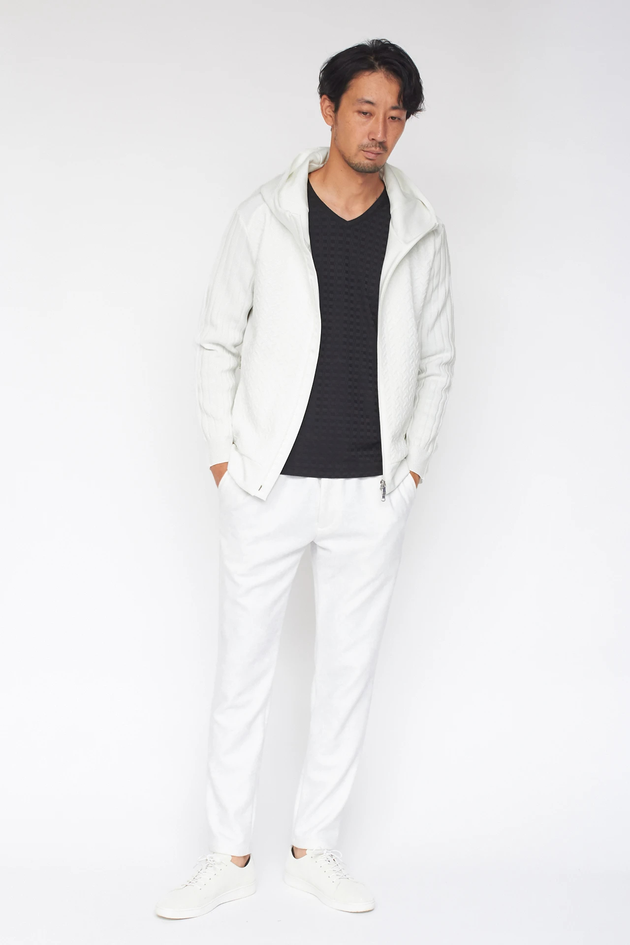 HIGH STREET∴ニットコンビフーディーブルゾン / HIGH STREET（ハイ